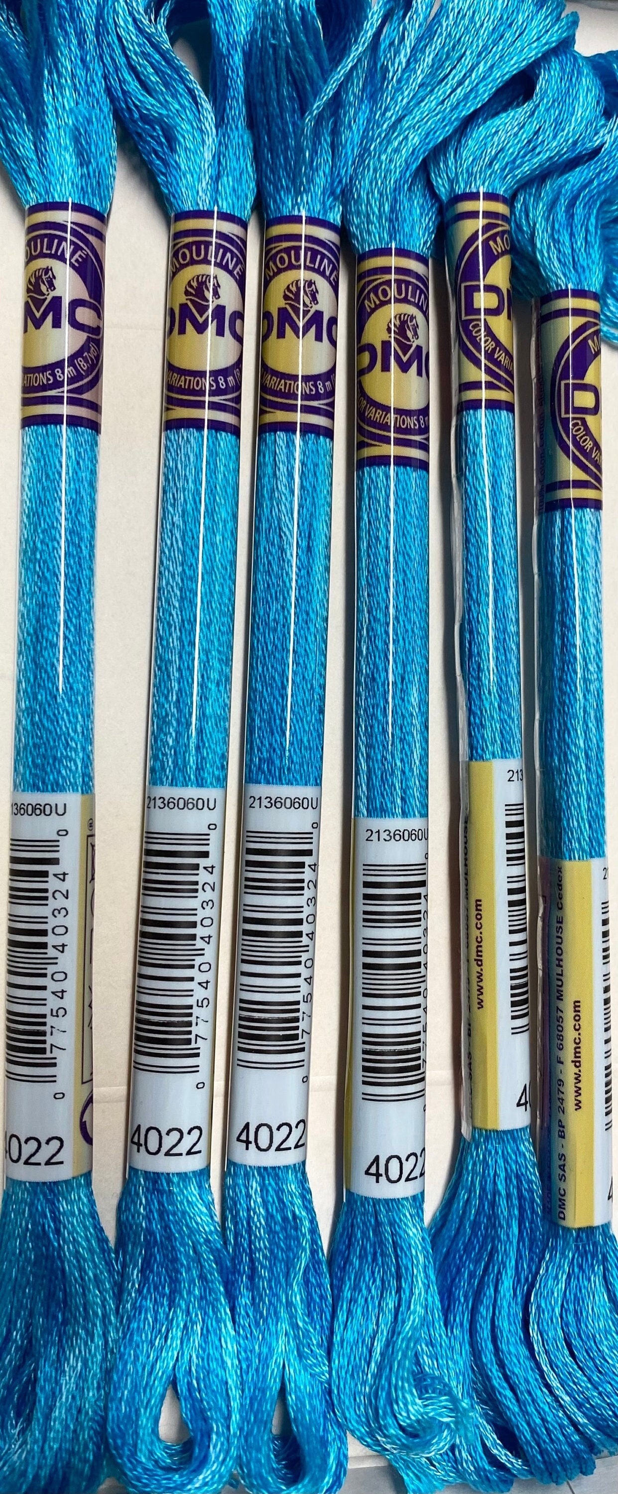DMC 4022 Mediterranean Sea Color Variations Embroidery Floss 1 Skein 6 ...