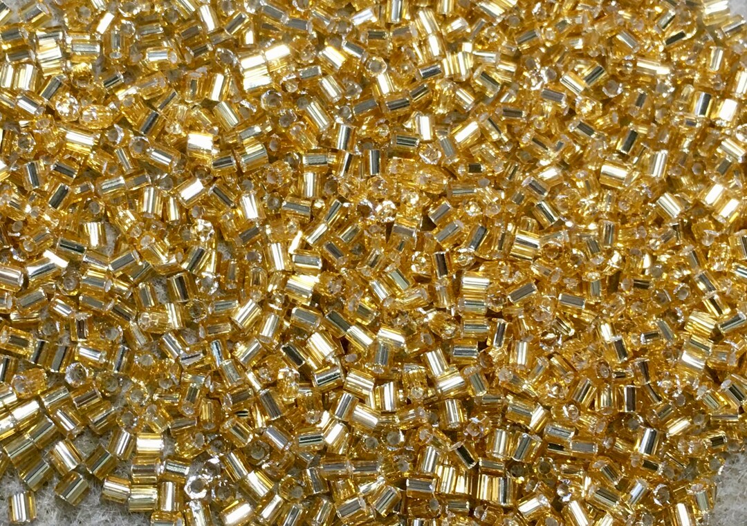 11/0 Hex Cut Beads Silver Lined Light Gold Hex Cut Japanese - Etsy