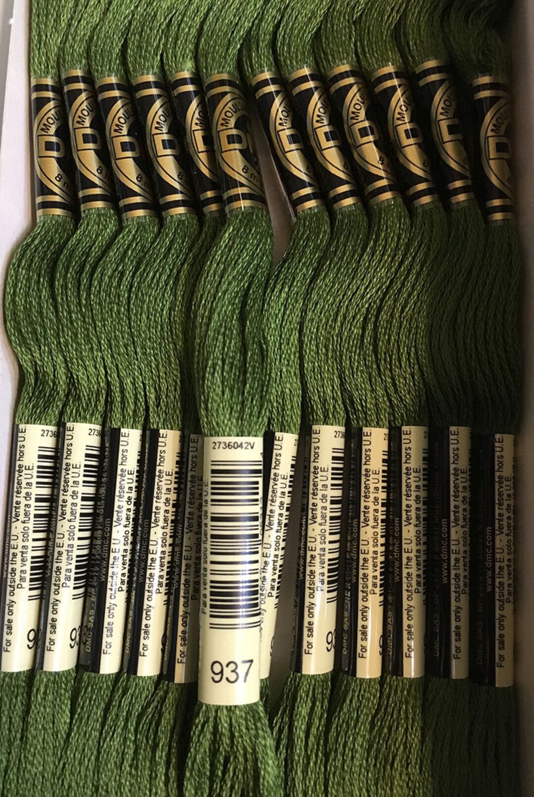 DMC 937 Medium Avocado Green Embroidery Floss 2 Skeins 6 - Etsy
