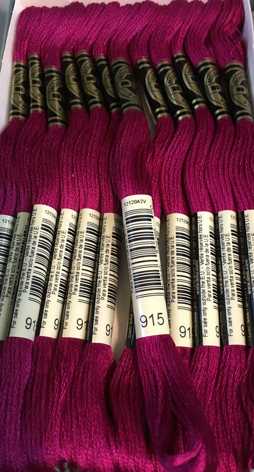 DMC 915 Dark Plum Embroidery Floss 2 Skeins 6 Strand Thread for ...