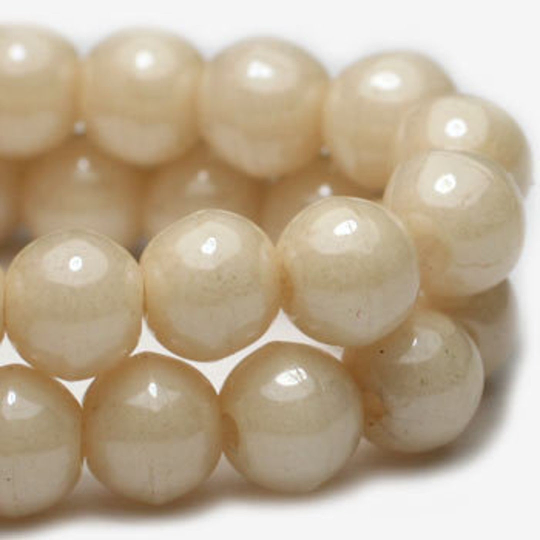 Druk Round 4mm Opaque Beige Ivory Cream Czech Pressed Glass - Etsy