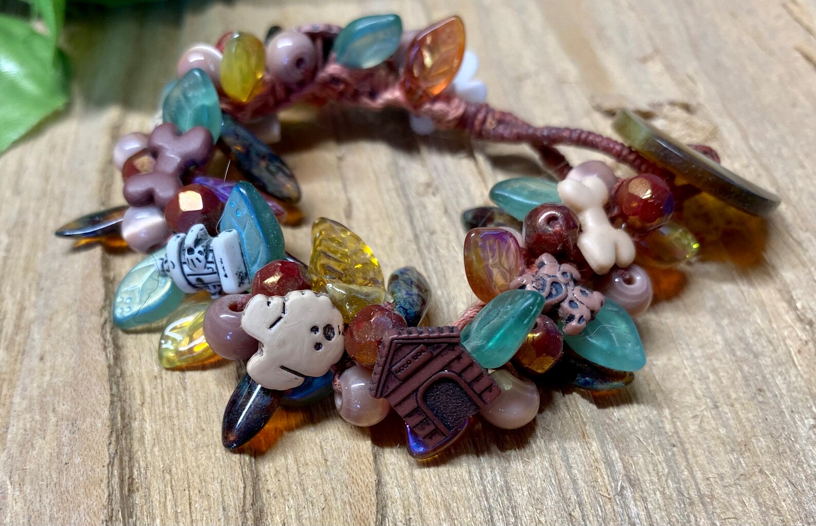 Going to the Dogs Macrame Bracelet With Dog Themed Buttons - Etsy