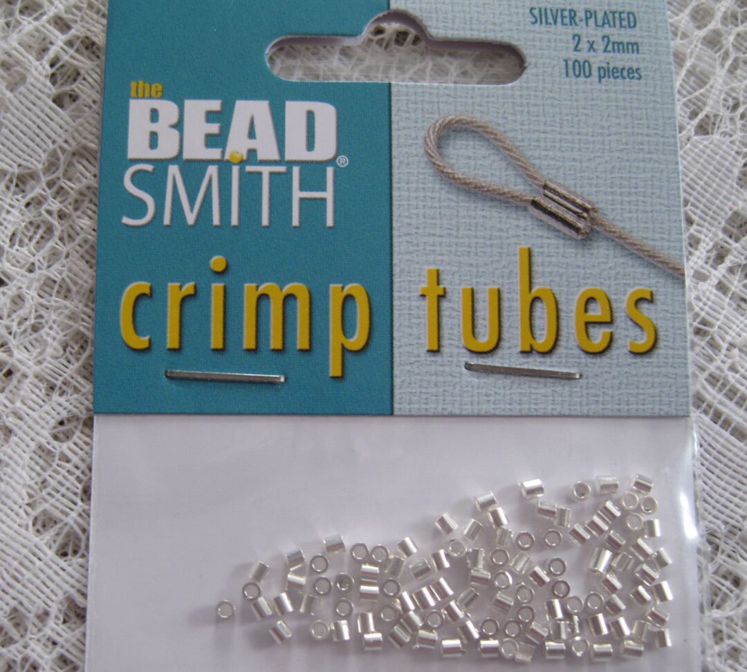 Crimp Tubes Silver Plated Crimps 2x2mm 100 Pcs F264B - Etsy