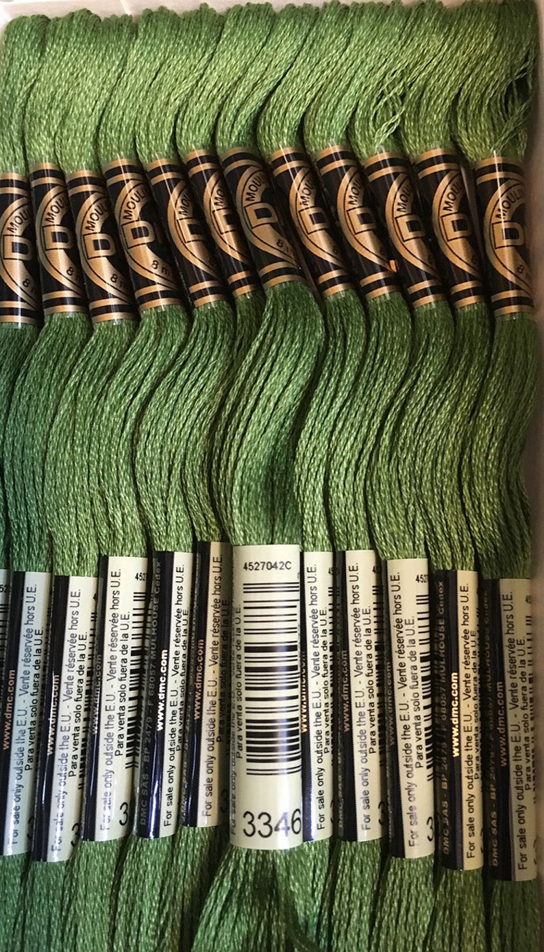 DMC 3346 Hunter Green Embroidery Floss 2 Skeins 6 Strand | Etsy