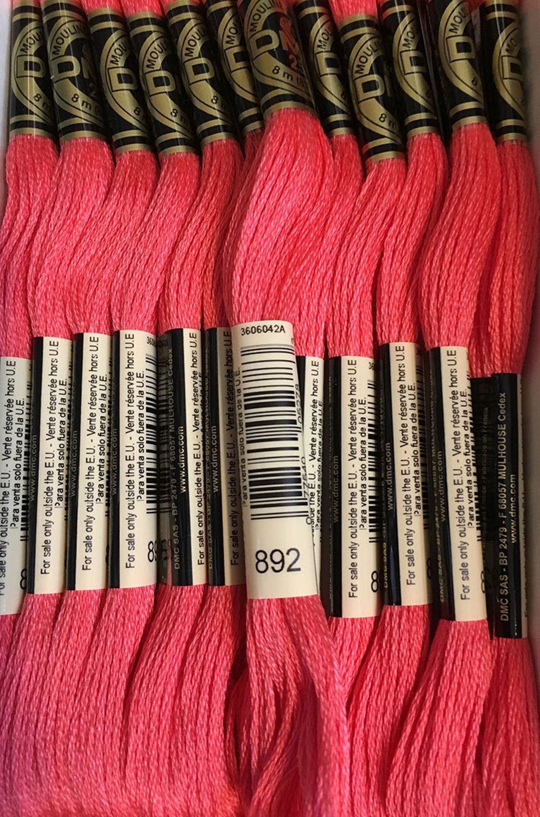 DMC 892 Medium Carnation Embroidery Floss 6 Strand Thread for ...