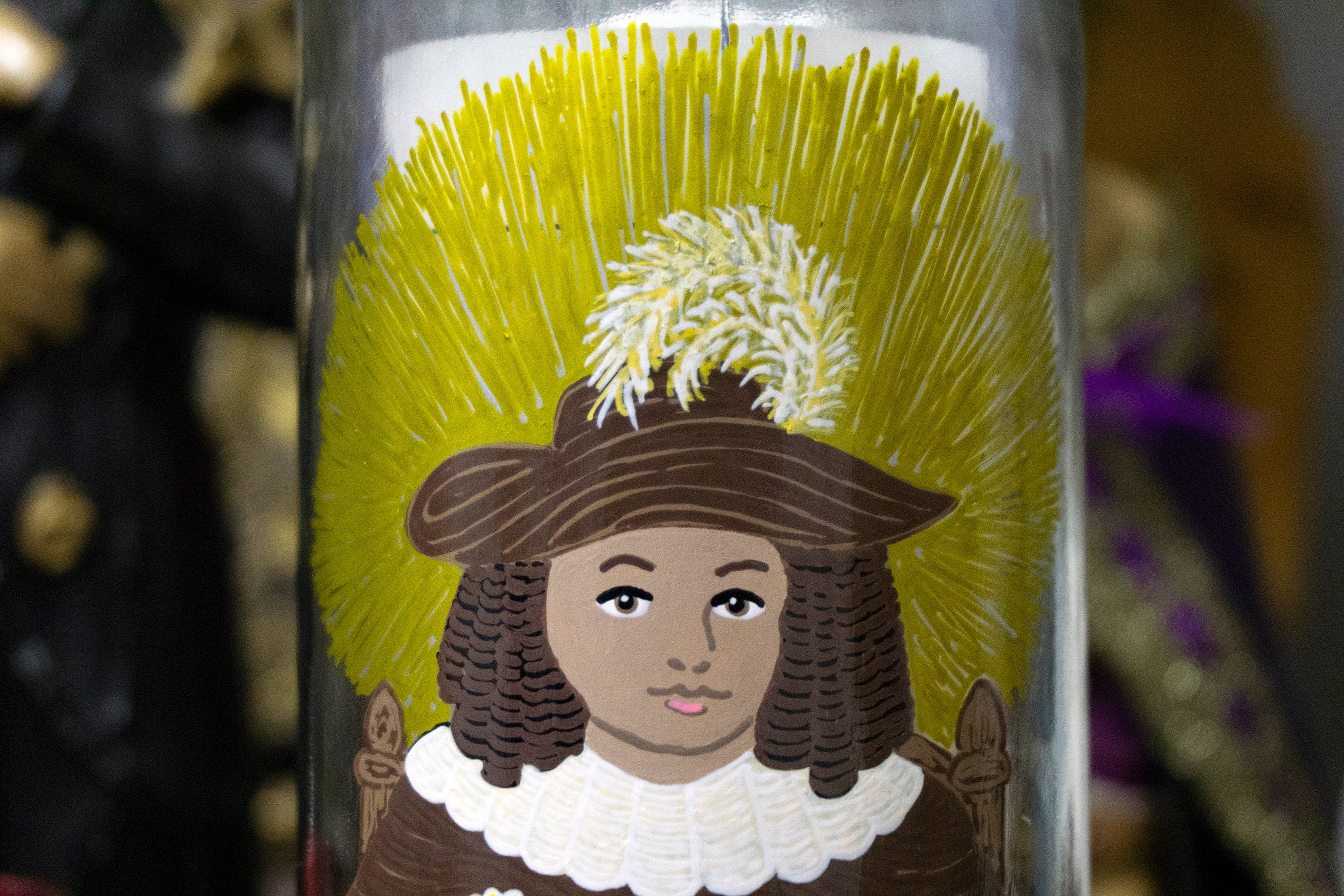 Saint Nino De Atocha Hand Painted Glass 7-day Candle - Etsy