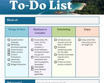 Three Column to Do List Printable - Etsy