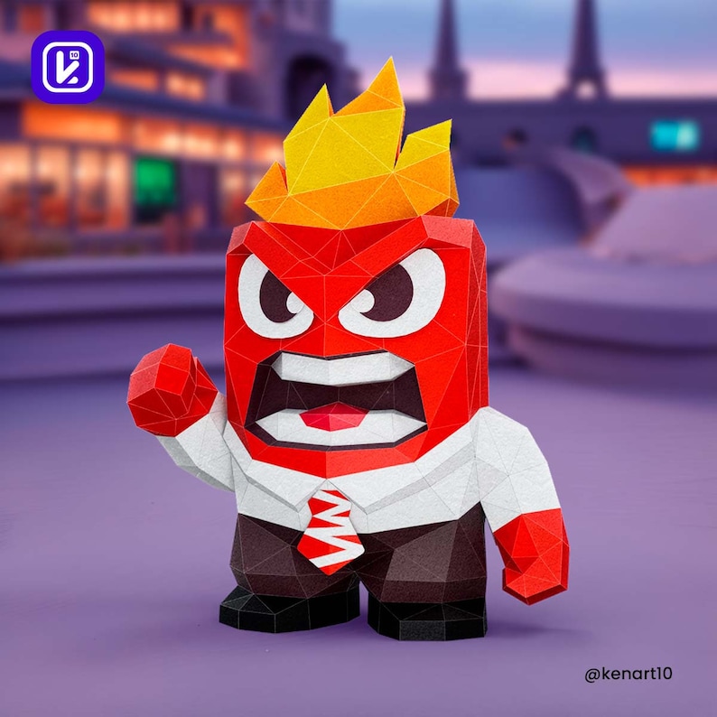Furia de intensamente Papercraft - Etsy México