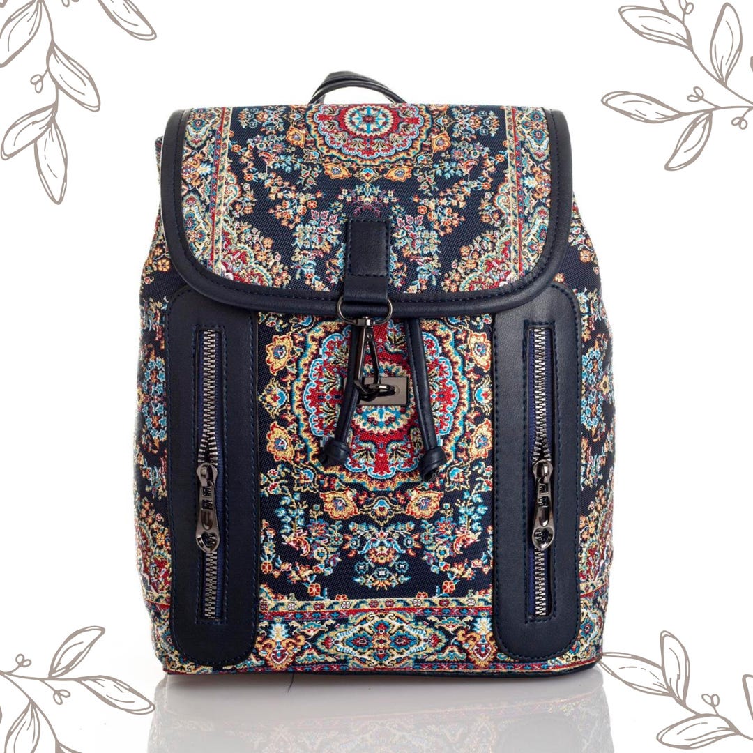Persian Carpet Ethnic Backpack Handcrafted Victorian Design, Boho Chic ...