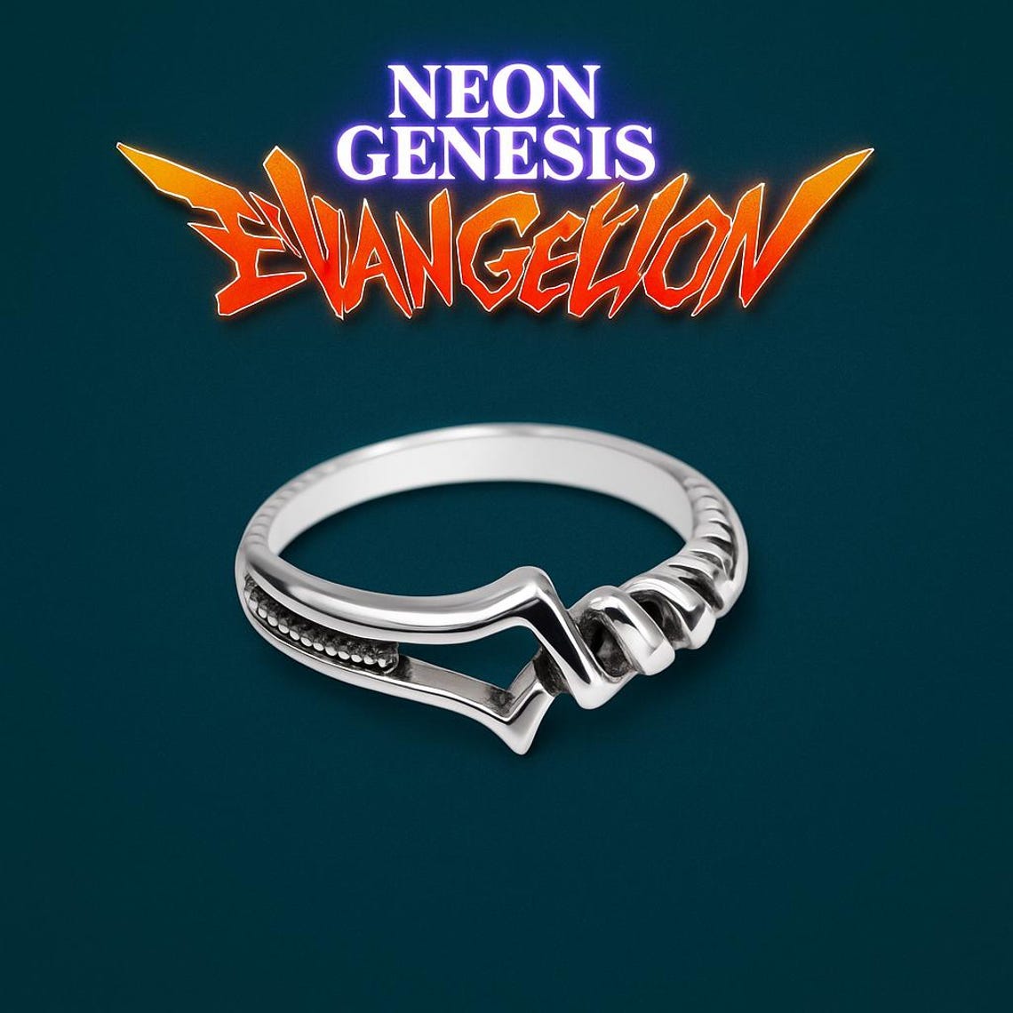 Evangelion Inspired Ring – Mecha Anime Jewelry, Y2K Cosplay Band ...