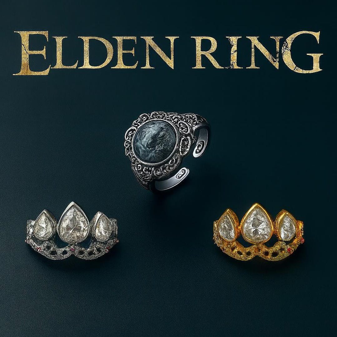 Elden Ring Ring Collection – Fantasy Rings Inspired by Game Lore, RPG ...