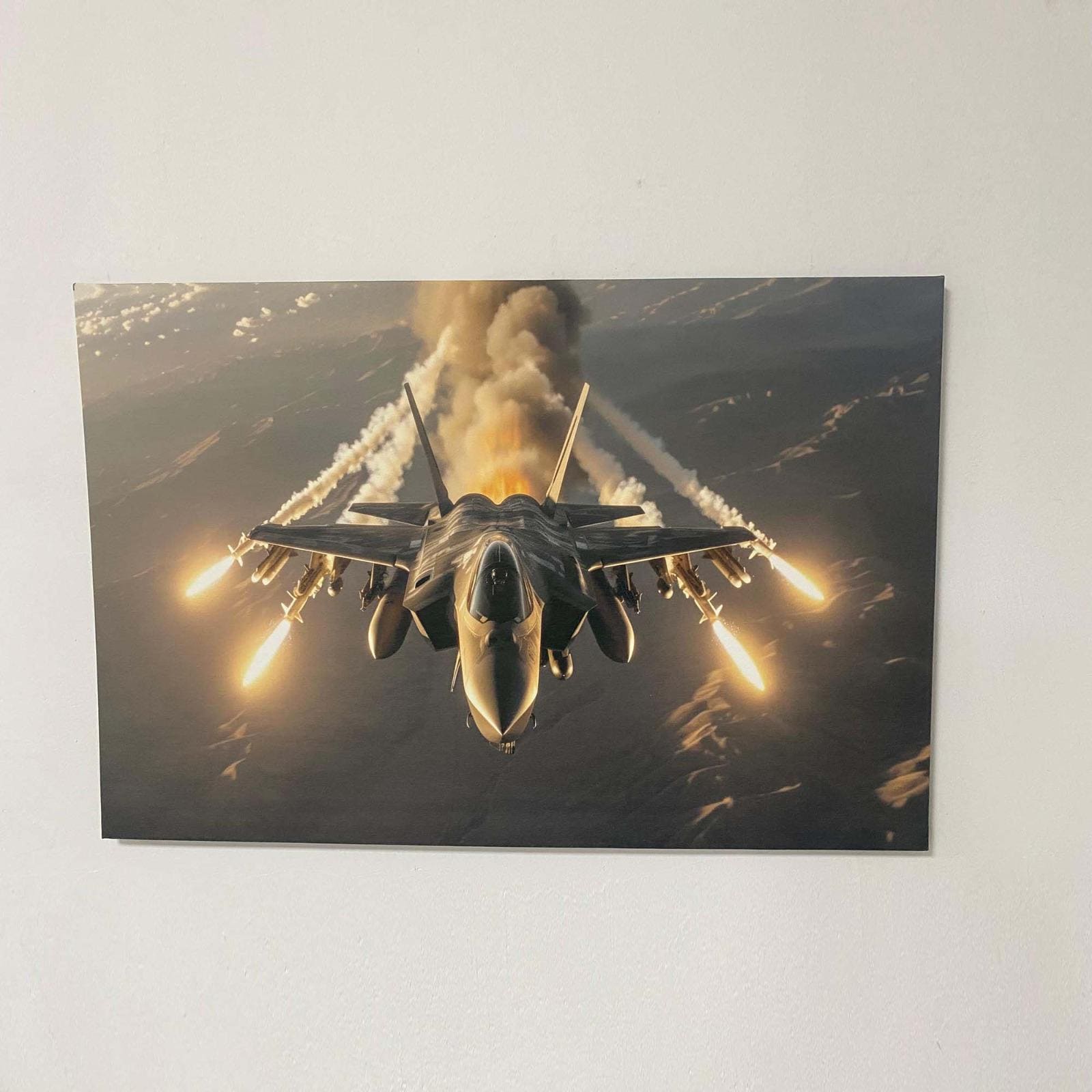 Fighter Jet Canvas, Military Aircraft Warplane Art, Air Force Gift - Etsy