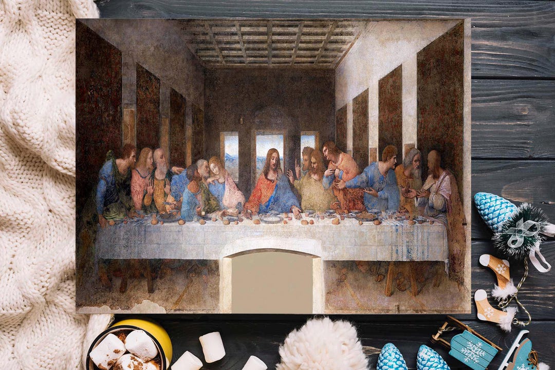 The Last Supper Wall Art, Leonardo Da Vinci Canvas Print, Renaissance ...