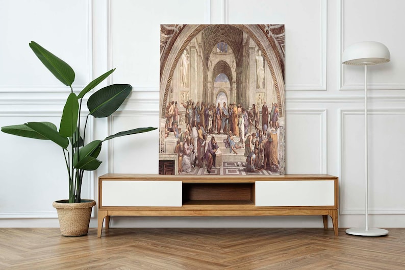 The School of Athens Wall Art, Raffaello Sanzio Canvas, Reproduction ...