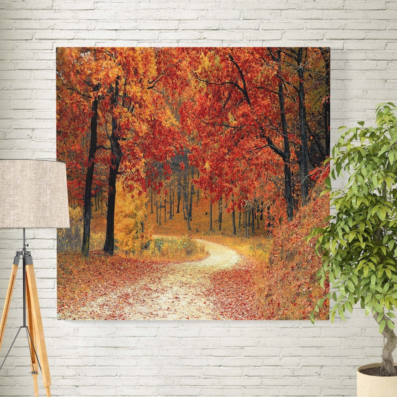 Beautiful Autumn Landscape Autumn Forest View Canvas Print Fall Scenery ...