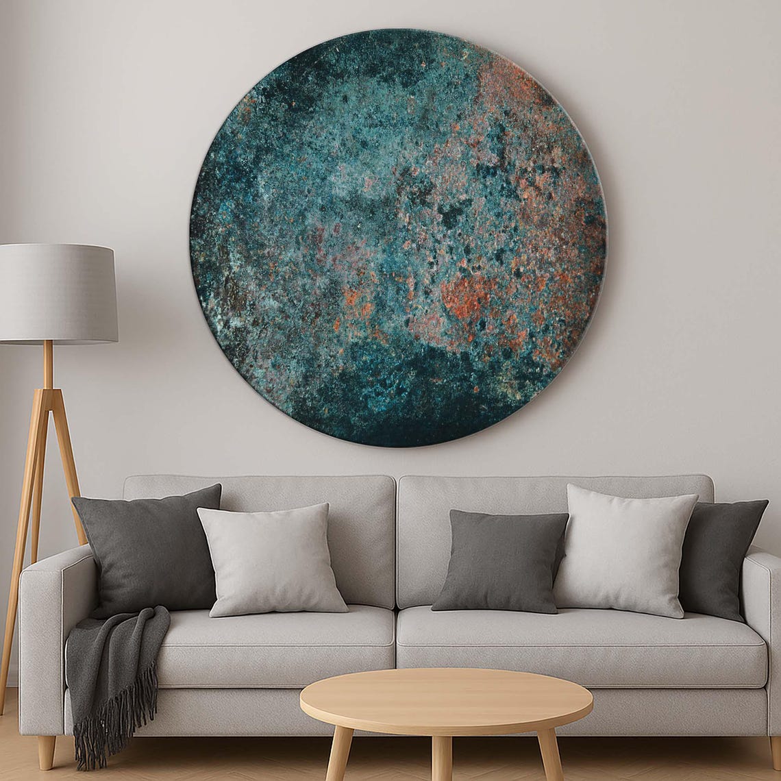 Tempered Glass Wall Art, Rust Texture Art, Modern Decor Abstract Art ...