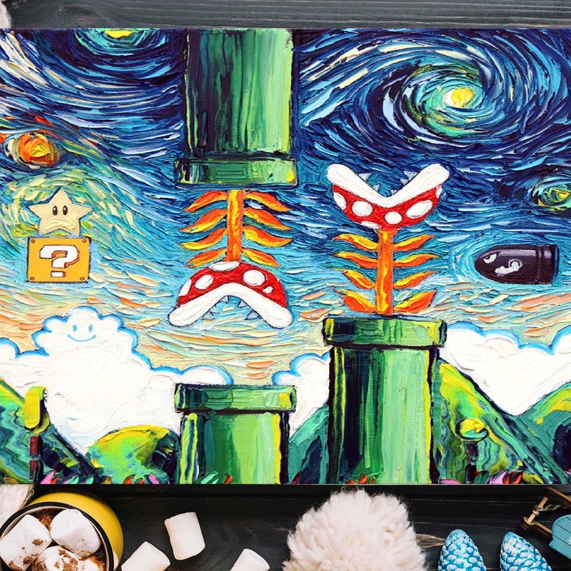 Mario Starry Night Van - Etsy