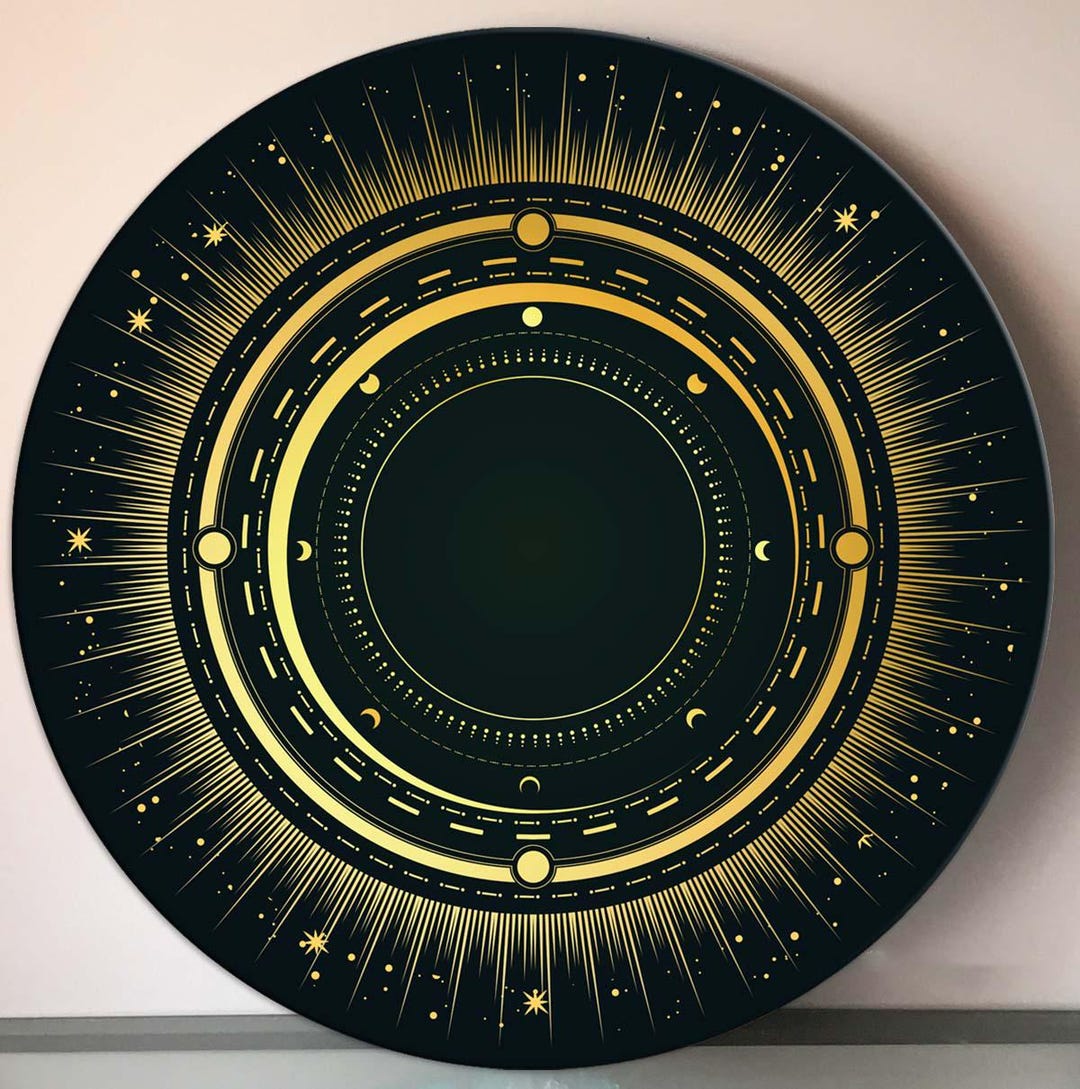 Celestial Wall Art, Mandala Decor, Moon Phase Panel, Cosmic Room Decor ...