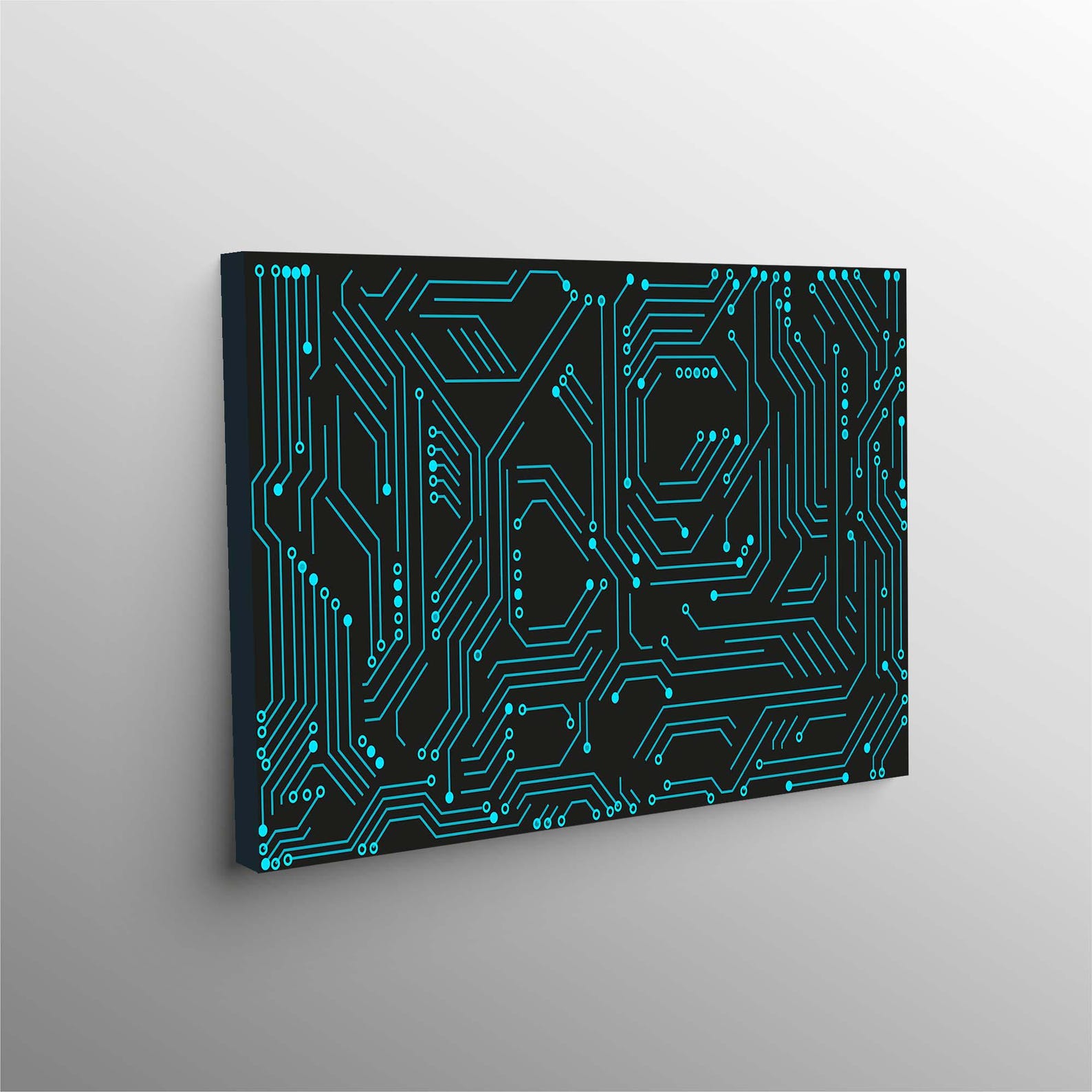 Motherboard Wallart, Futuristic Tech, Circuit Board Print, Digital ...