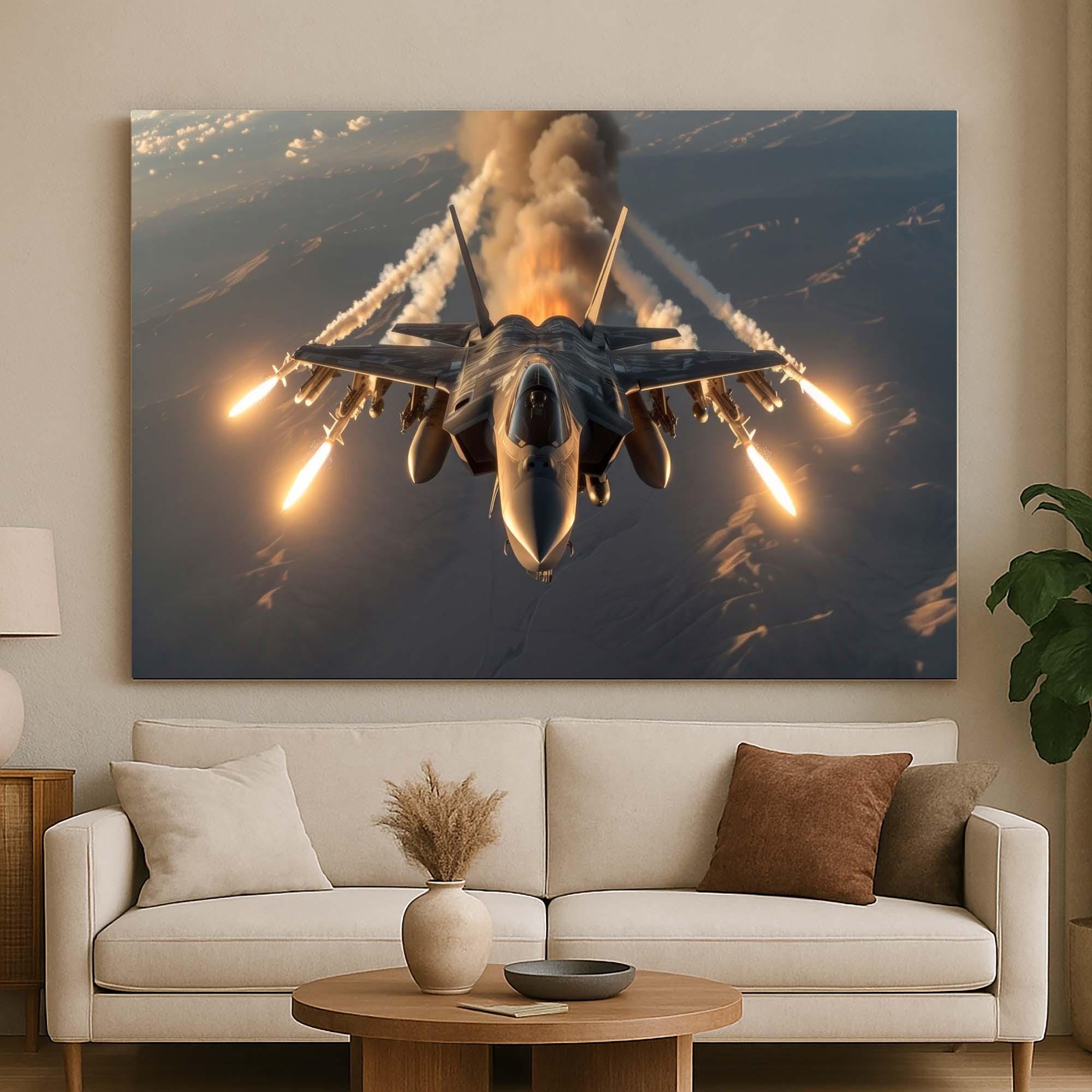 Fighter Jet Canvas, Military Aircraft Warplane Art, Air Force Gift - Etsy