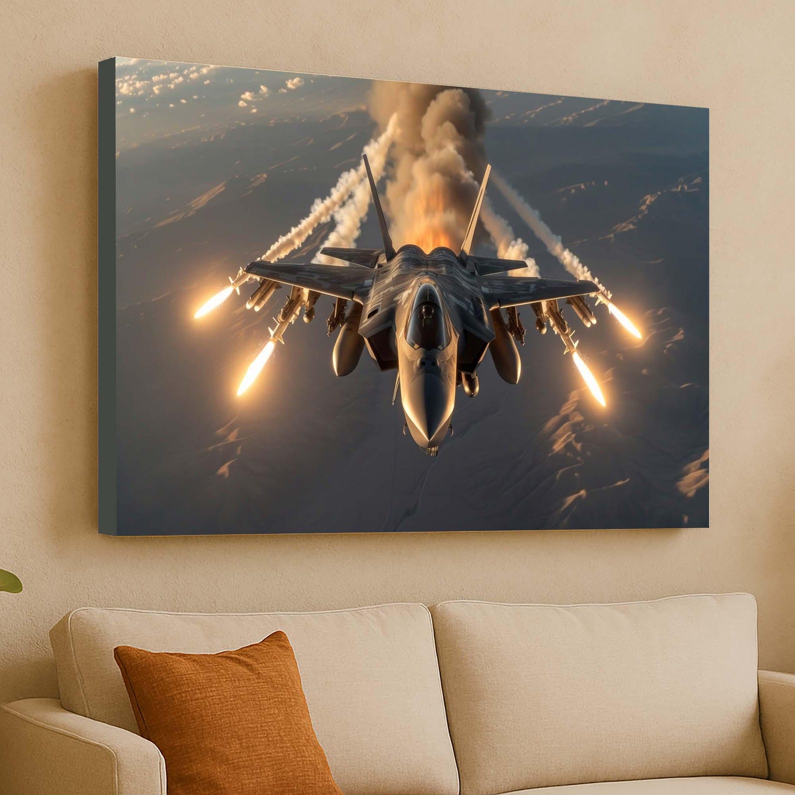 Fighter Jet Canvas, Military Aircraft Warplane Art, Air Force Gift - Etsy