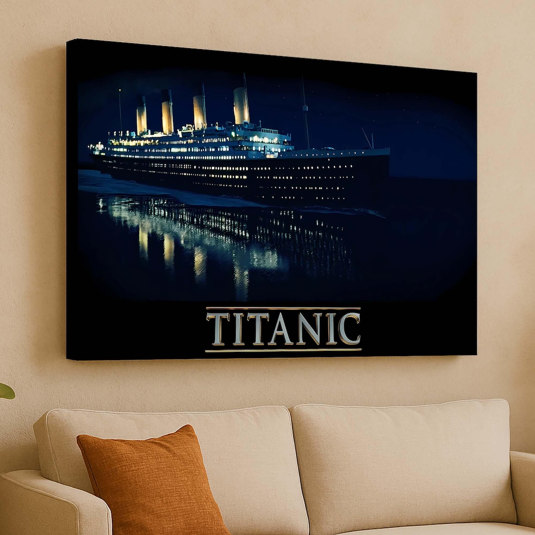 Titanic Wall Art, Movie Ship Poster, Titanic Canvas Art, Classic Ship ...
