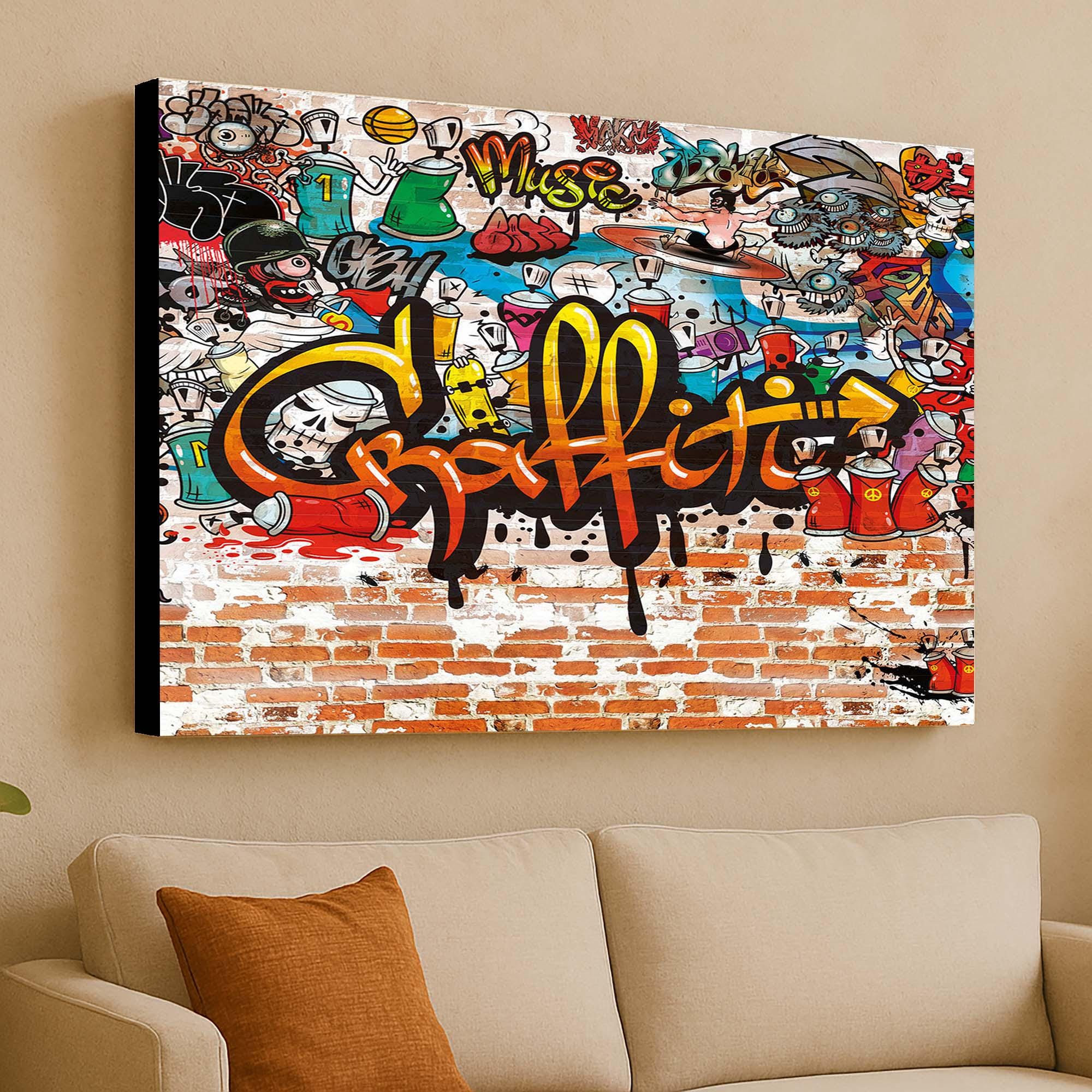 Graffiti Wall Art, Urban Street Art Canvas, Hip Hop Wall Decor,street ...