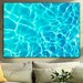 Blue Water Surface Texture Wall Art, Tempered Glass Print, Pure Color ...