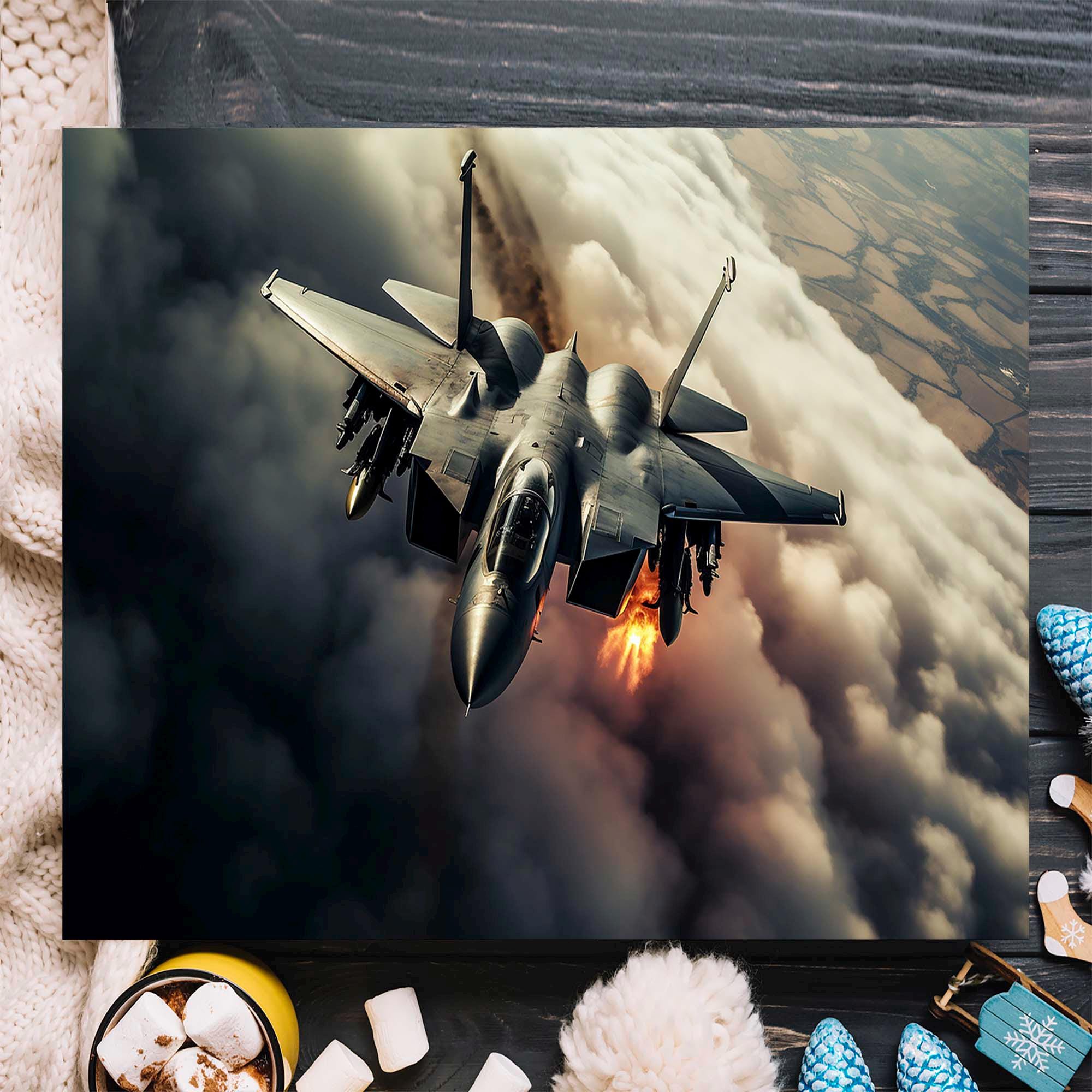 Jet Fighter Military Wall Art, Airplane Wall Decor, Aviation Canvas Art ...