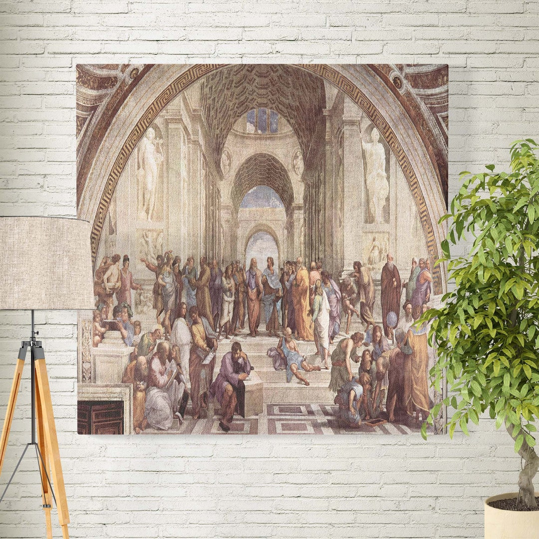 The School of Athens Wall Art, Raffaello Sanzio Canvas, Reproduction ...