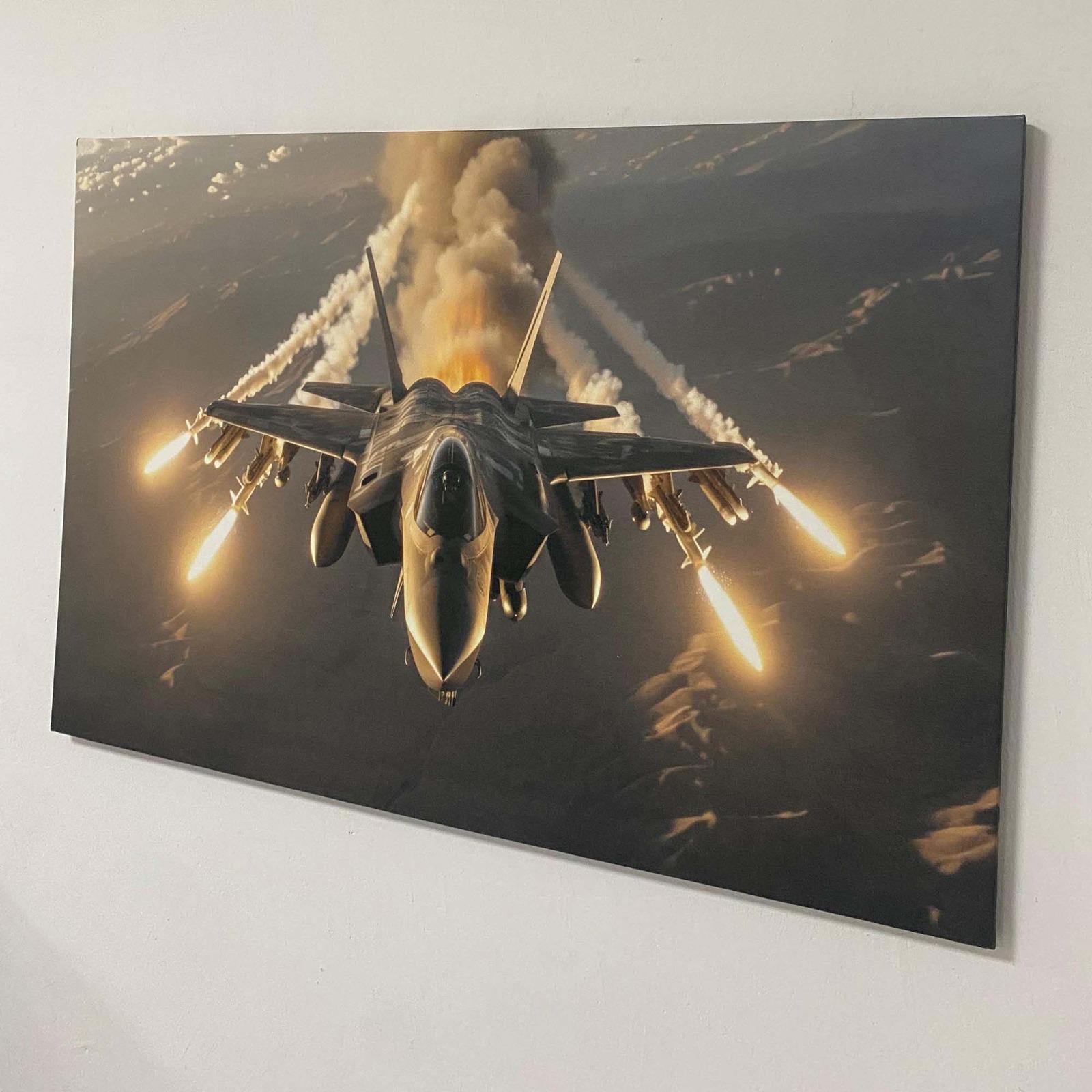 Fighter Jet Canvas, Military Aircraft Warplane Art, Air Force Gift - Etsy