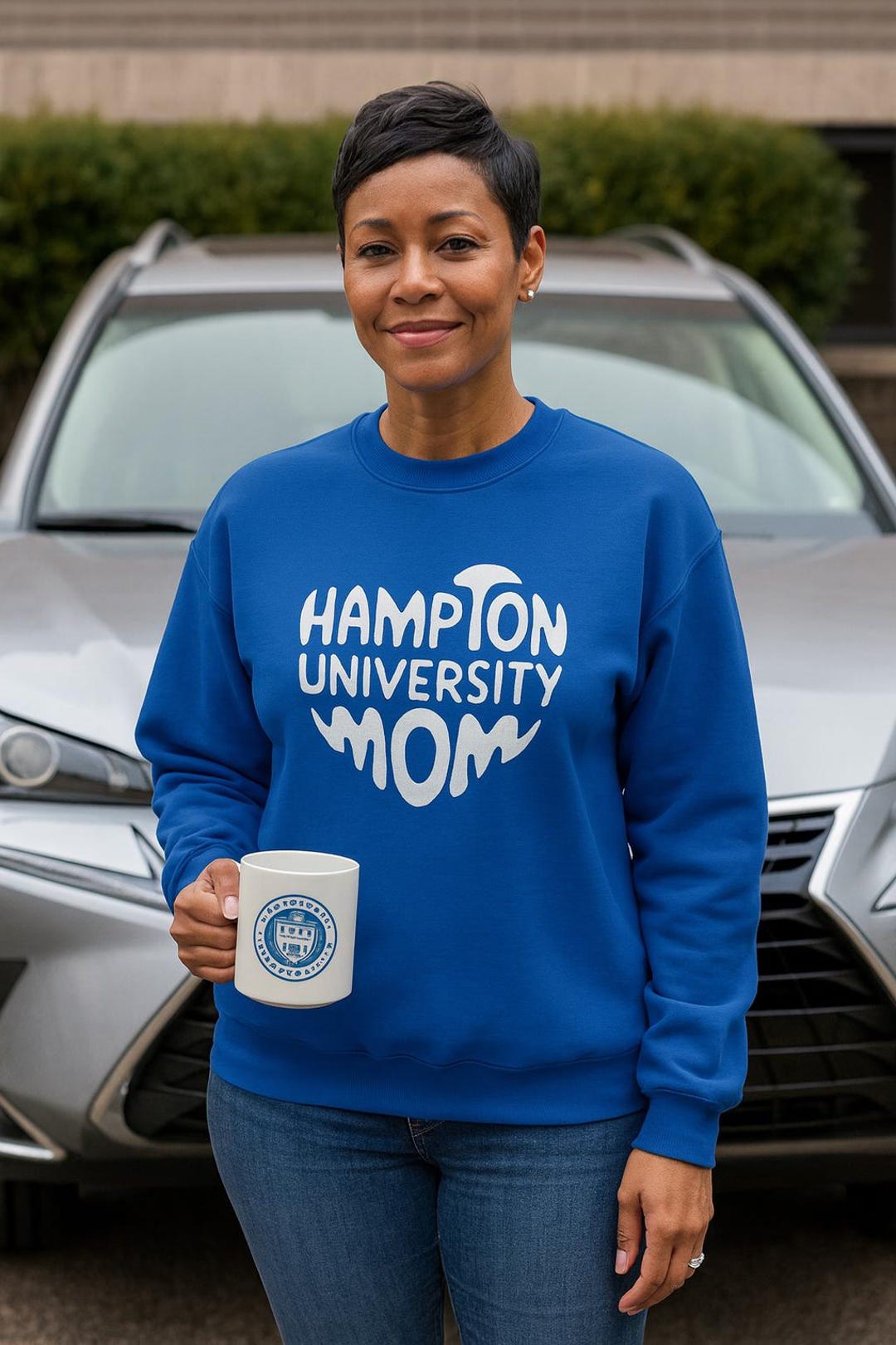 Hampton University Mom Sweatshirt | Hbcu Apparel | Royal Blue ...