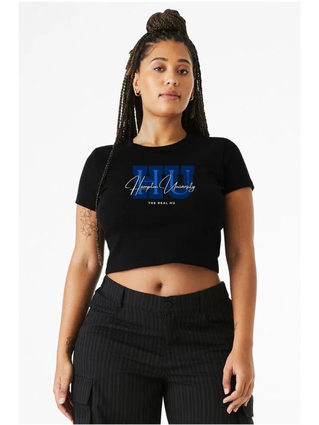Hampton University Crop Top T-shirt; Apparel, Gift, Homecoming, Pirate ...