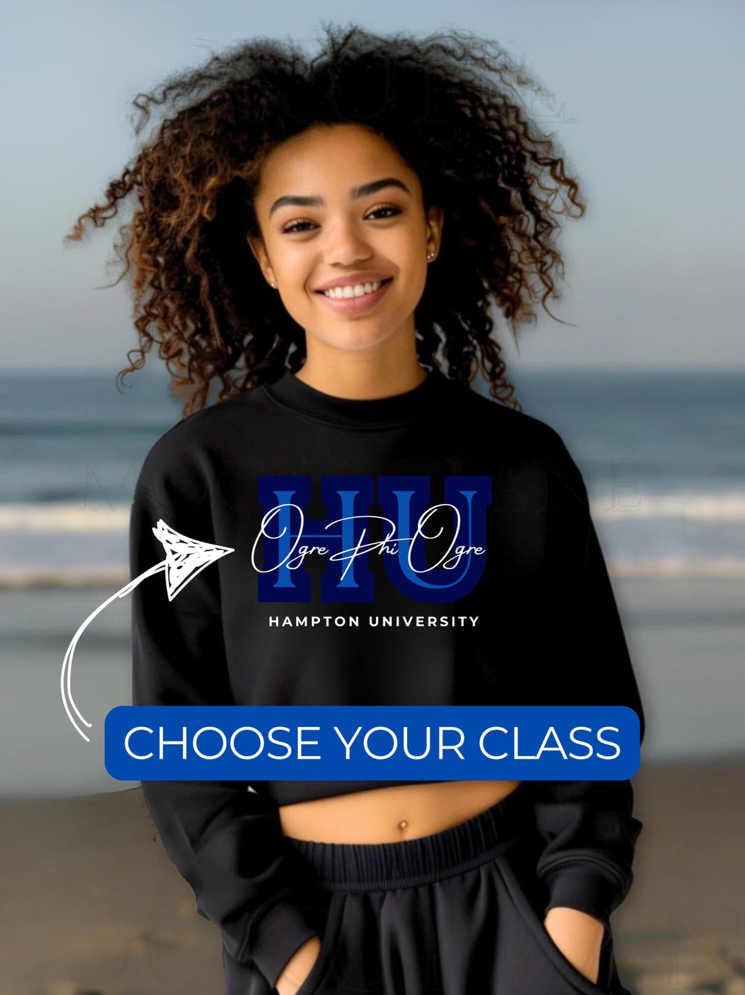 Hampton University Cropped Sweatshirt | Homecoming Apparel - Etsy