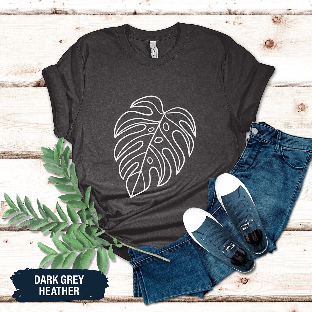 Monstera Shirt, Monstera Leaf Shirt, Monstera Leaf Tee, Botanical Shirt, Houseplant Shirt, Gift ...