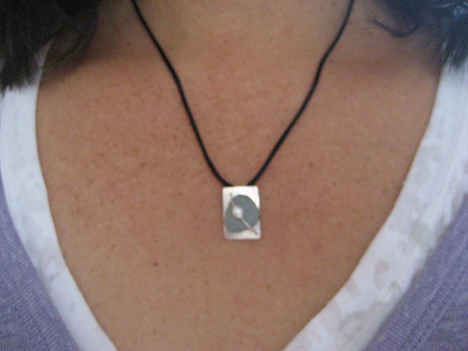 Handmade River Rock Sterling Freshwater Pearl Pendant Necklace by ...