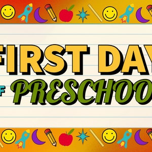 CUSTOMIZABLE First / Last Day of SCHOOL SIGN Printable Instant Digital ...