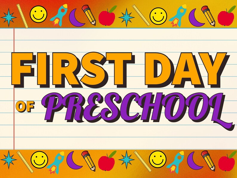 CUSTOMIZABLE First / Last Day of SCHOOL SIGN Printable Instant Digital ...