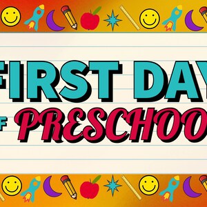 CUSTOMIZABLE First / Last Day of SCHOOL SIGN Printable Instant Digital ...