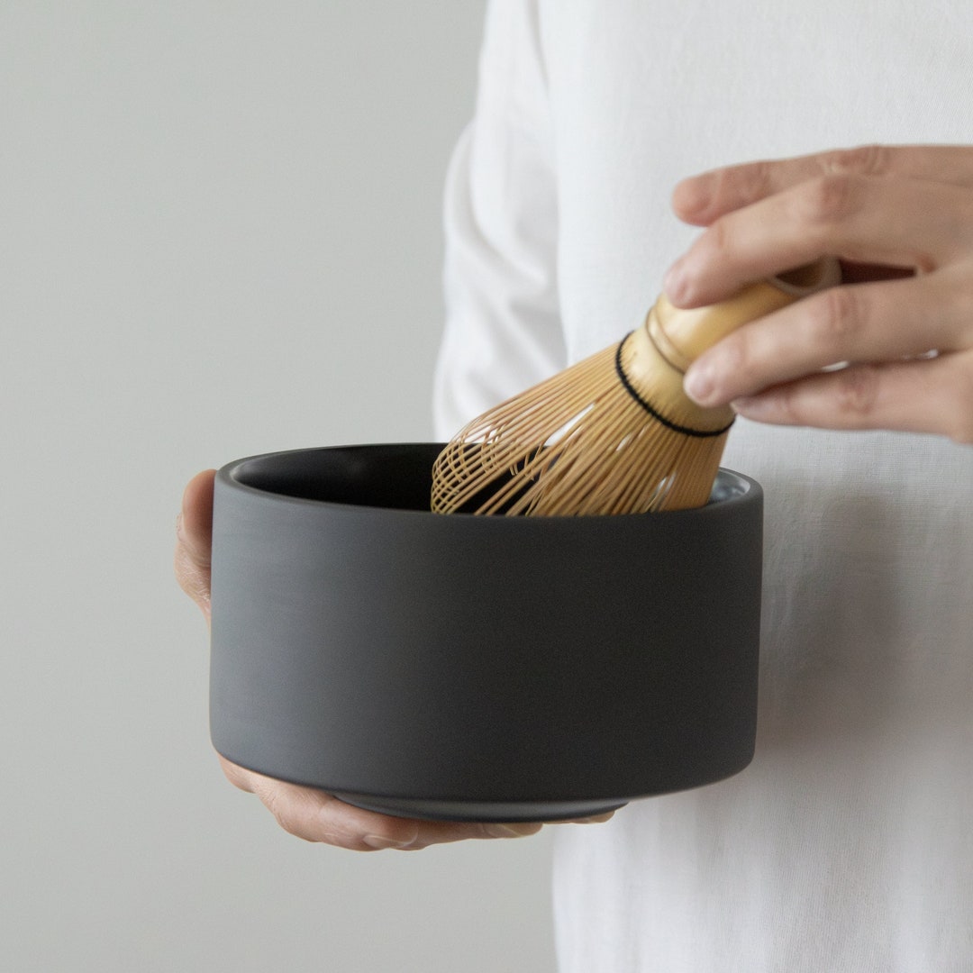 Black Ceramic Matcha Bowl, Tea Ceremony Chawan, Smoothie Bowl, 22oz ...