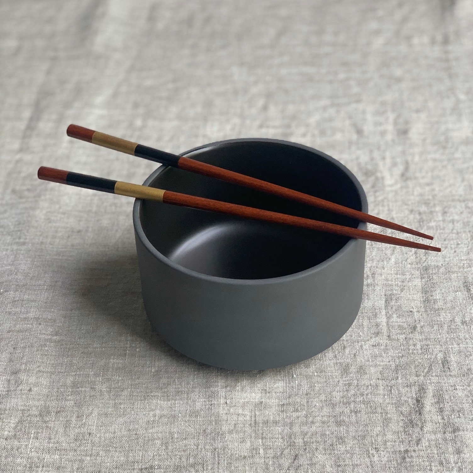 Raw Clay Ceramic Ramen Bowl: 22 Oz, Matte Glaze Interior - Etsy