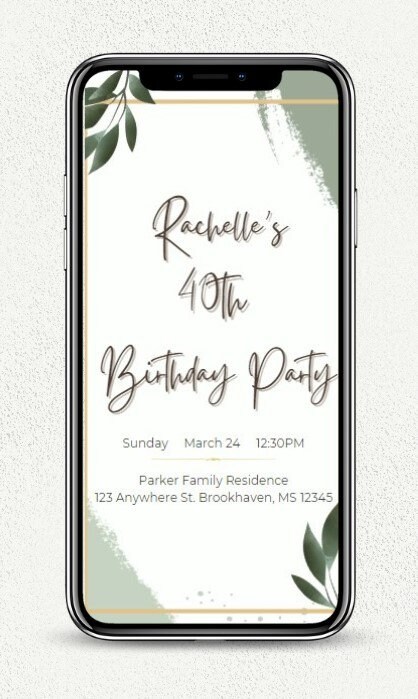 Elegant Floral Editable Canva Invitation Template Perfect for Birthday ...