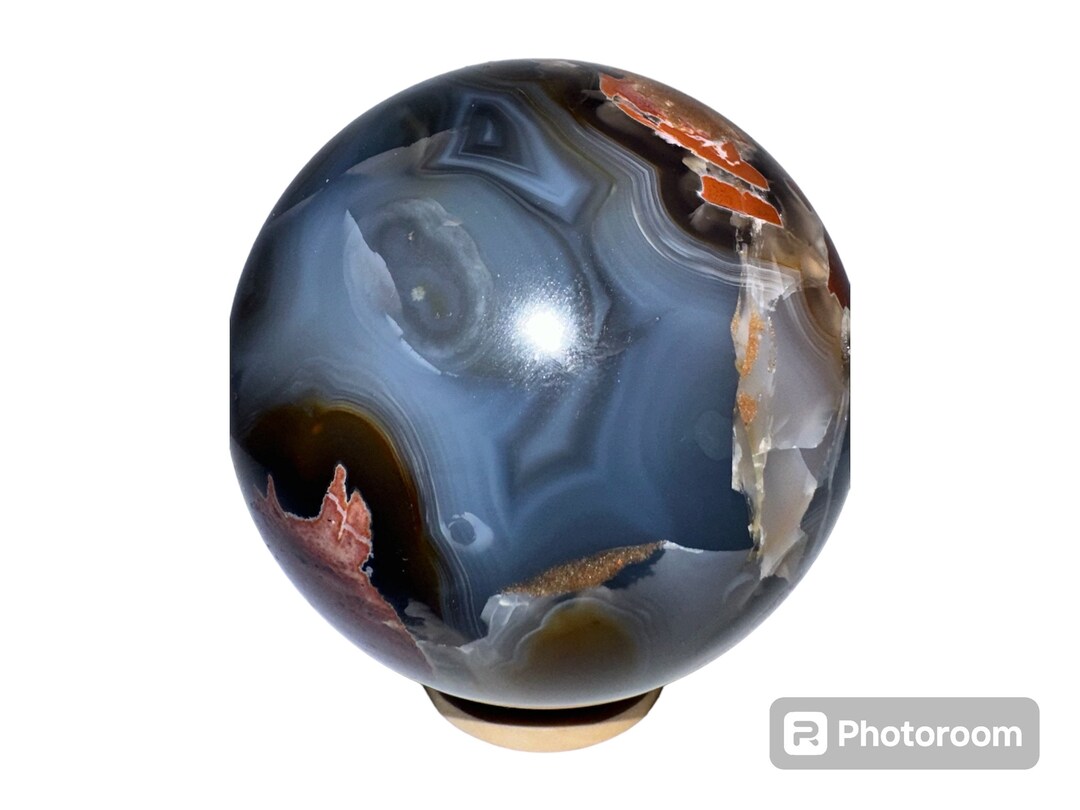 UV Reactive Volcano Agate Sphere - Etsy