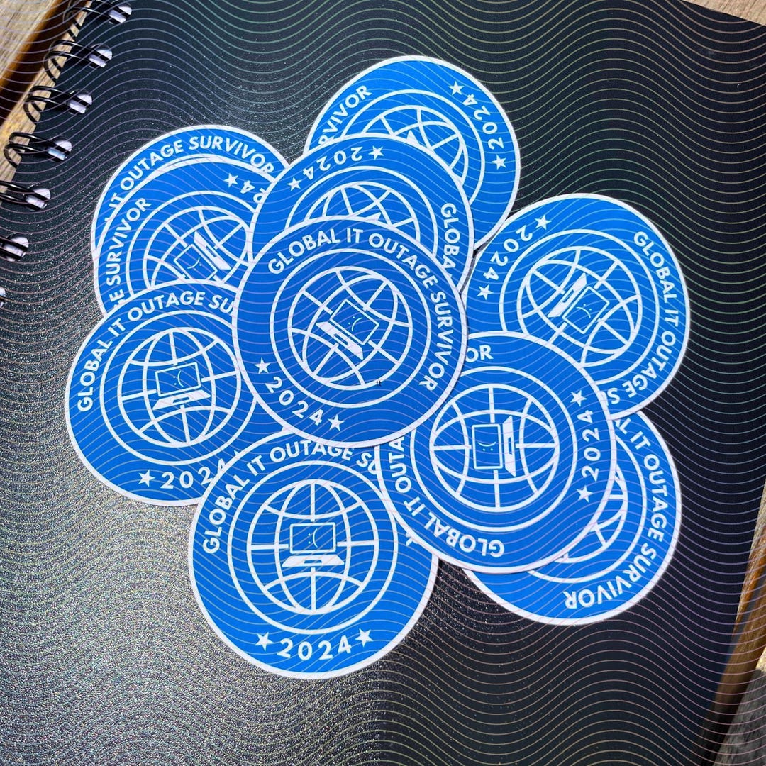 Blue Screen of Death, BSOD, Global IT Outage Multi-sticker Pack (10 ...