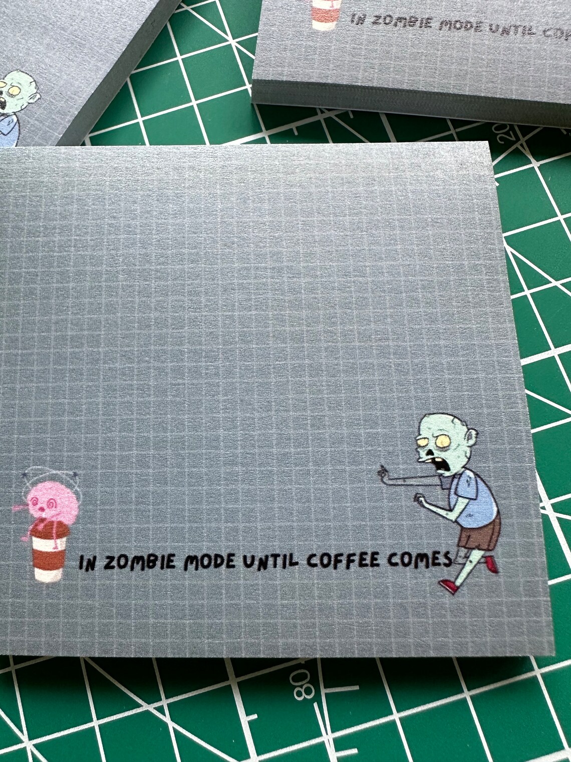 Zombie After Coffee Post Its. Office Sticky Notes Gift Idea Office ...