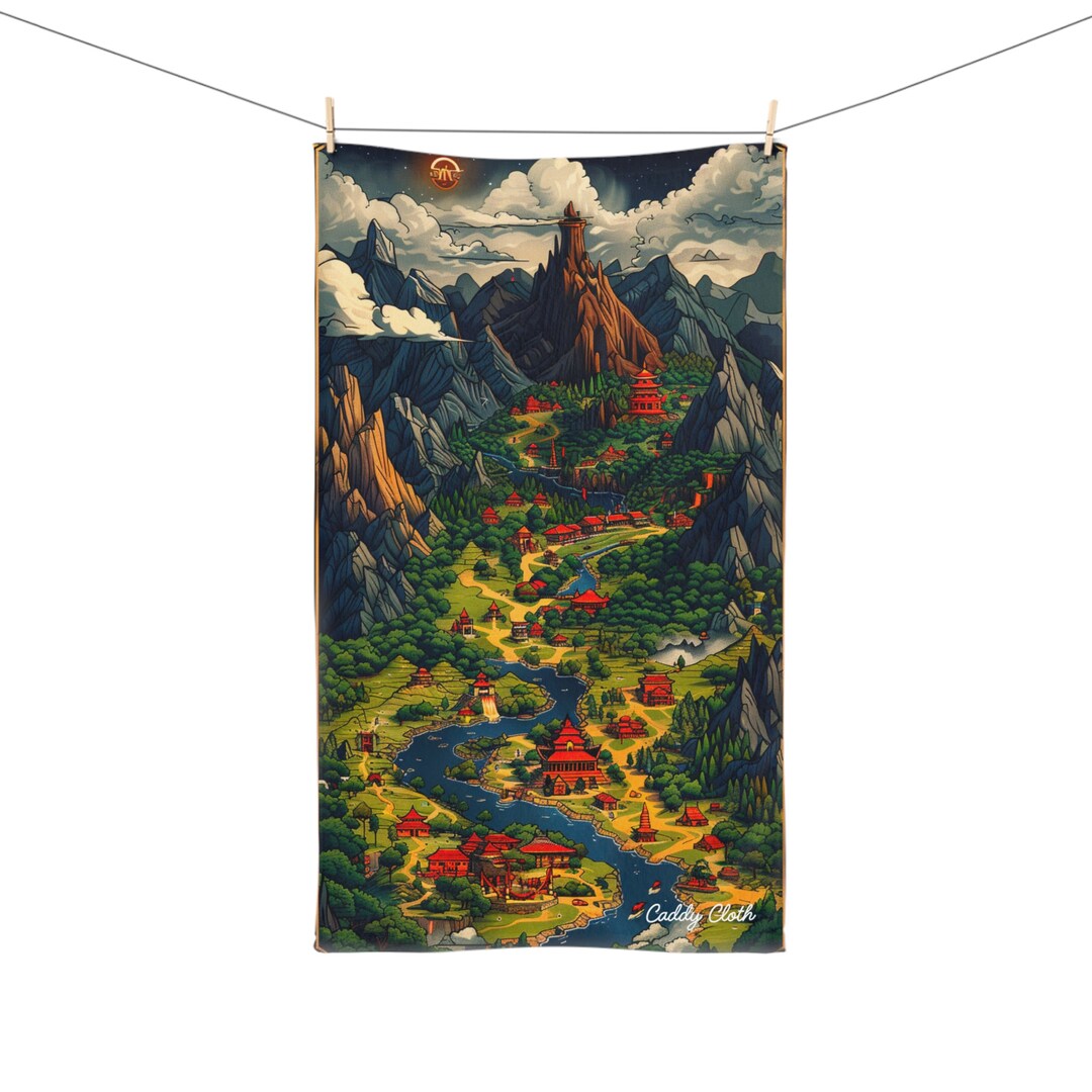 Magic City Map Towel Golf Towel Golf Gifts for Him Golfing Accessories ...