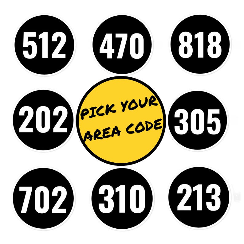 Area Code Decals - Etsy