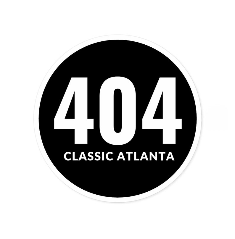 404 Atlanta Area Code Sticker - Etsy