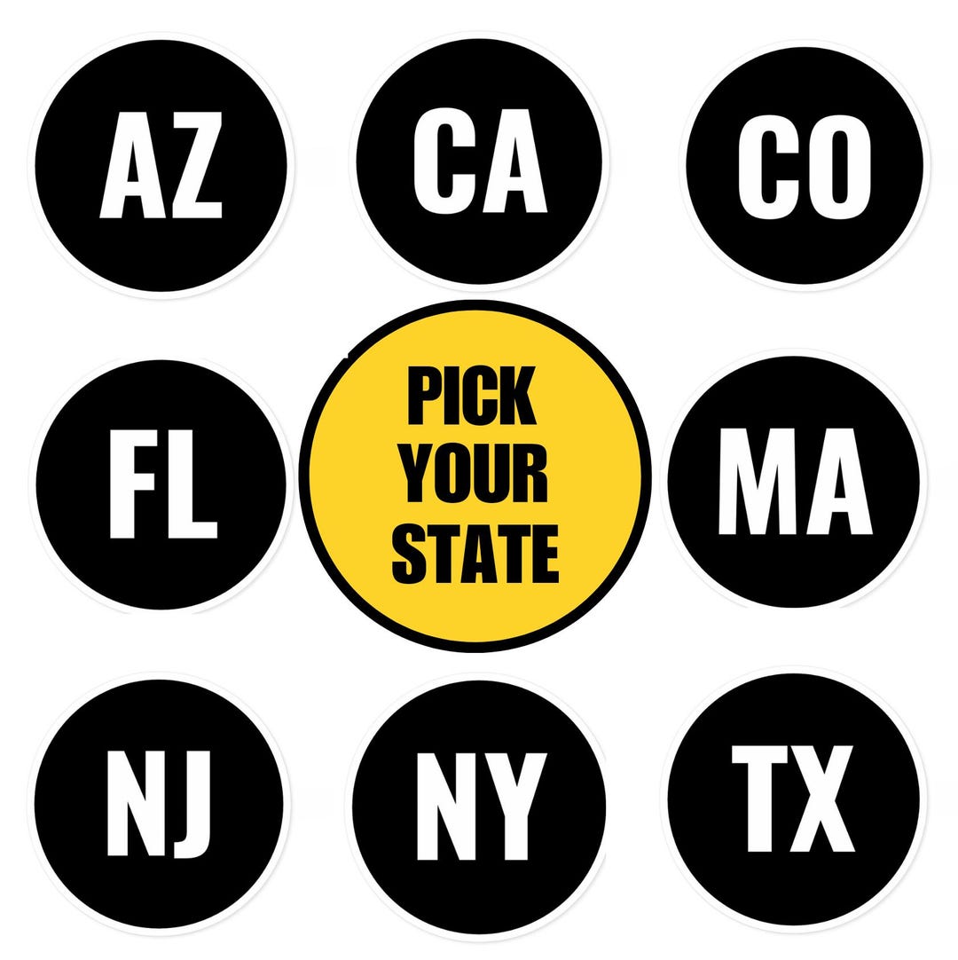 State Bumper Sticker - Etsy