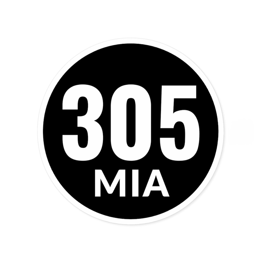 305 Miami Area Code Decal - Etsy
